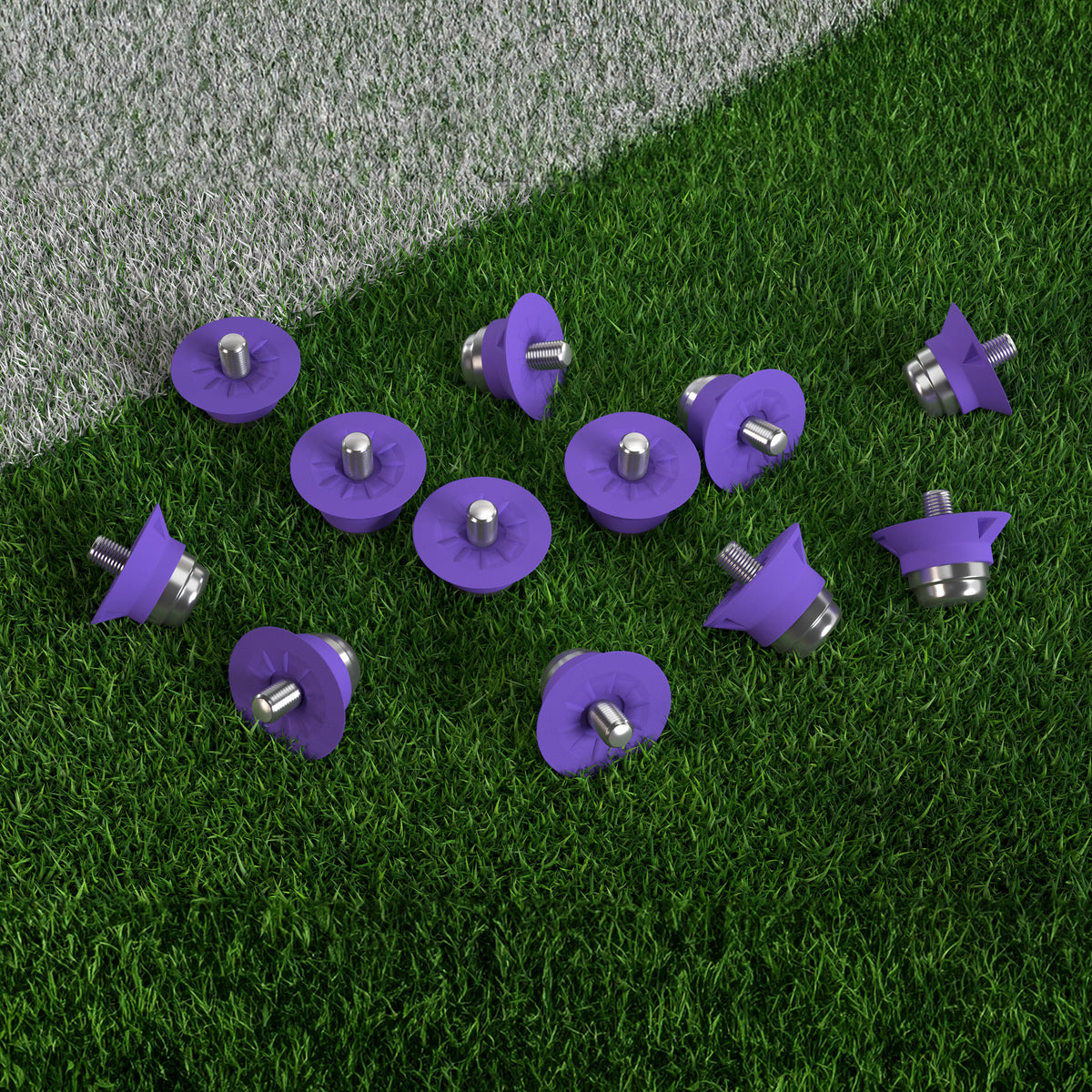World Cup Metal Tipped SG Studs - Purple – footballstuds.co.uk
